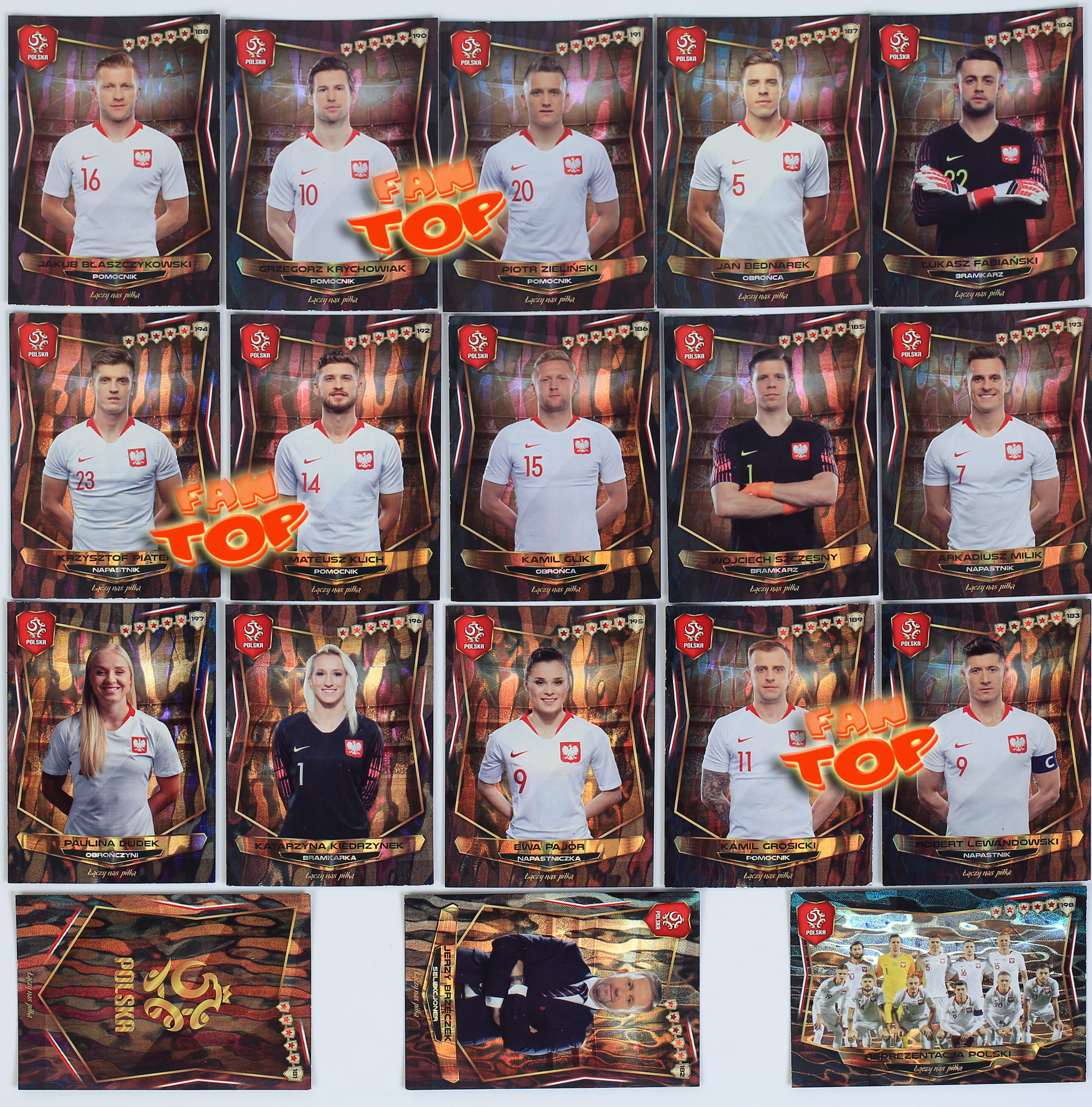 18 cards FULL SET - POLAND official cards collection fantop.pl